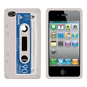 Blautel Iphone 4/4s Case silicolor Retro Cassete White