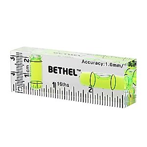 T-Type Level Mini Bubble Level Two directions Spirit Level Shatterproof Cross Check Bubble Level Picture Hanging Levels Mark Measuring Instruments Layout Tools (75×25×15(MM))