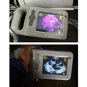 LMEIL Veterinary Ultrasound Scanner kit, Vet/Veterinary/Animal Portable B-Ultrasound Scanner with Tow Probes Convex, Smart Handheld Rechargeable Ultrasound Machine for Farm Pasture Dog Sheep Use.