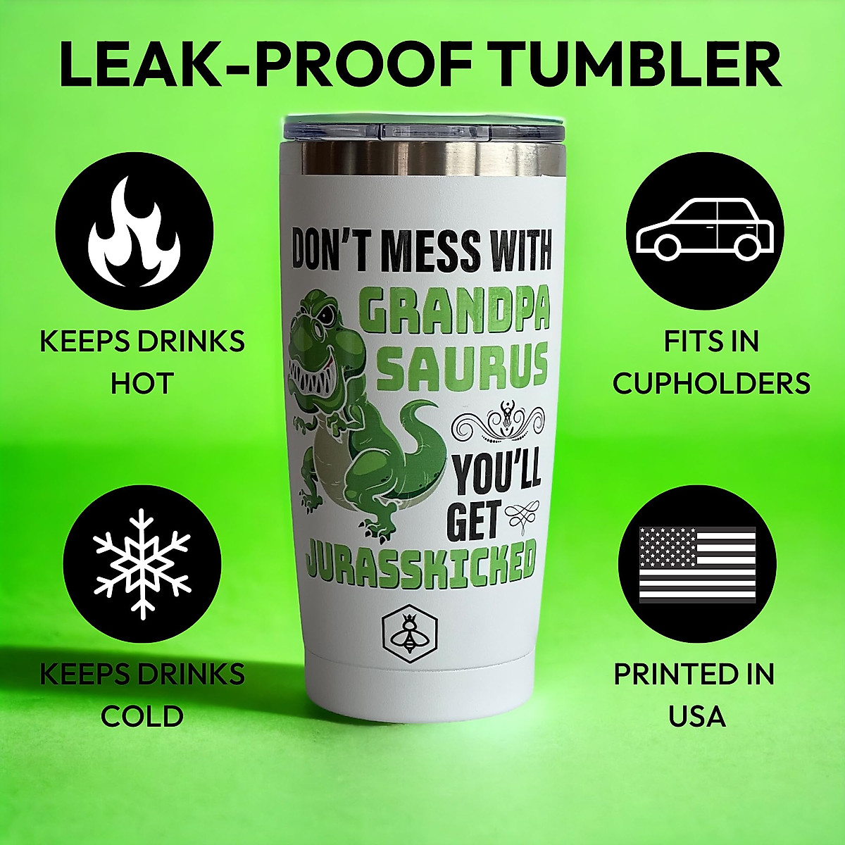 Biddlebee Grandpa Gifts Grandpa Travel Coffee Mug Tumbler w/Slider Lid | Grandpa Birthday Gifts | Funny Grandpa Cups | Best Grandpa, Abuelo, Papa, Grandfather