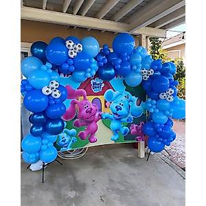 Blue Balloons Arch Kit, ADOINBY 139Pcs Macaron Blue Royal Blue Balloon Garland kit, 18 12 10 5 Inch Different Size Balloons for Baby Shower Graduation Boys Birthday Ocean Themed Party Decorations
