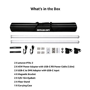 Aputure amaran PTC LED Tube Light Kit Video Light (amaran PT4c 2-Light Kit)