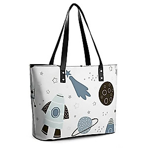 Womens Handbag Star Rocket Leather Tote Bag Top Handle Satchel Bags For Lady