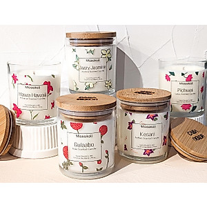 Jazzy Jasmine - Masakali Collection from Casa Dekor. Handmade Jasmine Scented Coconut Soy Wax Candle with Premium & Sustainable Ingredients. 7.5oz - Luxury Scented Candle