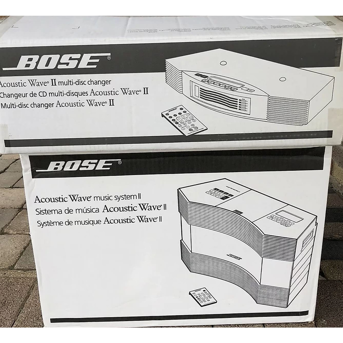 Bose Acoustic Wave Music System II with 5-CD Multi Disc Changer, Platinum White, Compatible with Alexa
