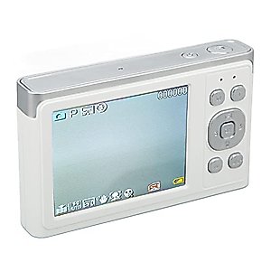 4K Digital Camera, 50MP Pixels, Portable Camera, LED Fill Light, 1/4 Screw Interface, Auto Focus AF for Video Recording (White)