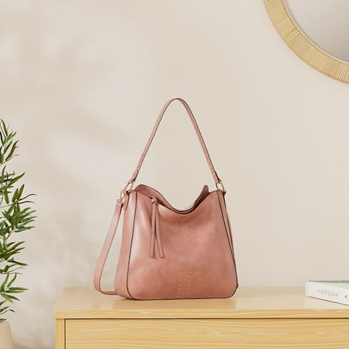 Montana West Hobo Bag for Women Designer Purses and Handbags Ladies Chic Tote Shoulder Bags,MWC-128-D.PK