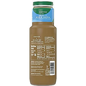 Starbucks Cold & Crafted Coffee, Splash of Milk + Vanilla, 11oz Bottles, (12 Pack)