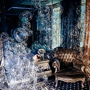 PartyWoo Clear Balloons 51 pcs 12 Inch Transparent Balloons Bubble Balloons Clear Balloons Bubbles for Party Decoration Graduation Bridal Birthday Baby Shower Wedding Party Decorations Clear-Y2