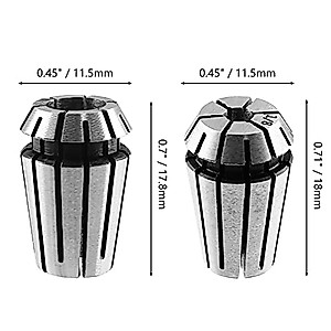 Lanzeuta 1/4" & 1/8" ER11 Spring Collet, High Precision ER11 Collet Chuck for CNC Engraving Machine and Milling Lathe Tool