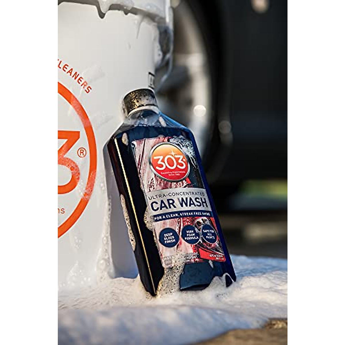 303 Products Car Wash with Wash Mitt Bubble Gum Scent, 18 fl. oz. (30577) , Blue