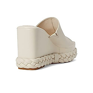 Dolce Vita Women's Elene Wedge Sandal, Ivory Leather, 9