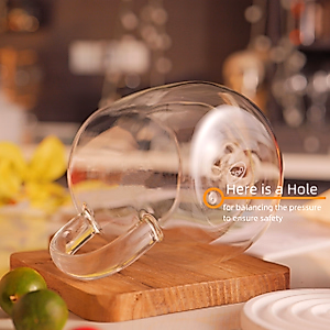 CNGLASS 16oz Double Walled Glass Coffee Mugs(4-pack),Large Clear Coffee Cups with Handle,Glass Espresso Mugs for Latte,Cappuccino,Tea