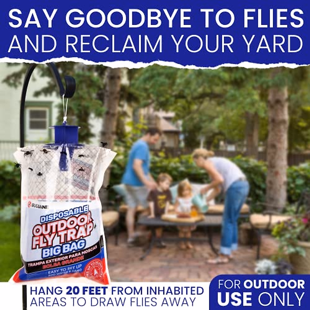 Fly Traps Outdoor Fly Traps. 4 Natural Pre-Baited Fly Bags Outdoor Disposable. Big Bag Fly Trap Bag Fly Catchers Outdoors. Stable Horse Ranch Fly Trap. Disposable Fly Traps Outdoor Hanging Fly Killer
