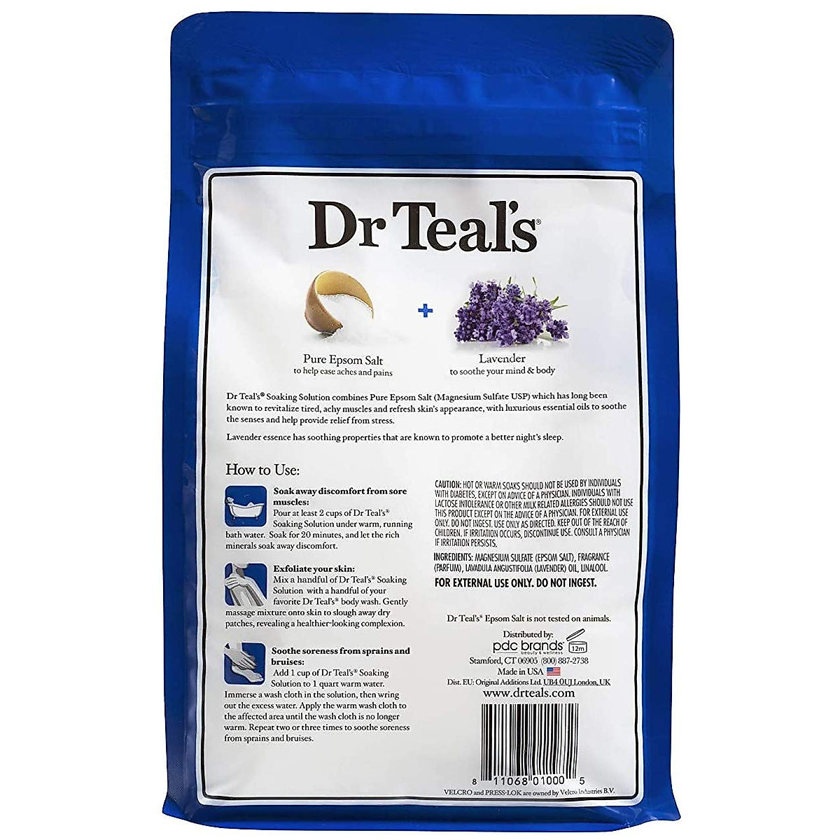 Dr Teal's Lavender & Melatonin Bath Soak Variety Gift Set (2 Pack, 3lb Ea.) - Soothe & Sleep Lavender, Melatonin Sleep Soak - Essential Oils Blended with Epsom Salt Ease Pain & Promote Better Sleep