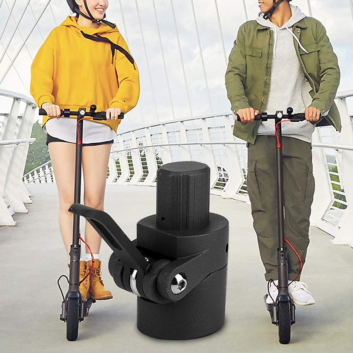 electric scooter folding pole base,Electric Scooter Folding Pole Base for Xiaomi,Electric Scooter Pole Base Replacement Spare Parts Folding Pole Base Spare Parts for M365 Electric Scooter Black