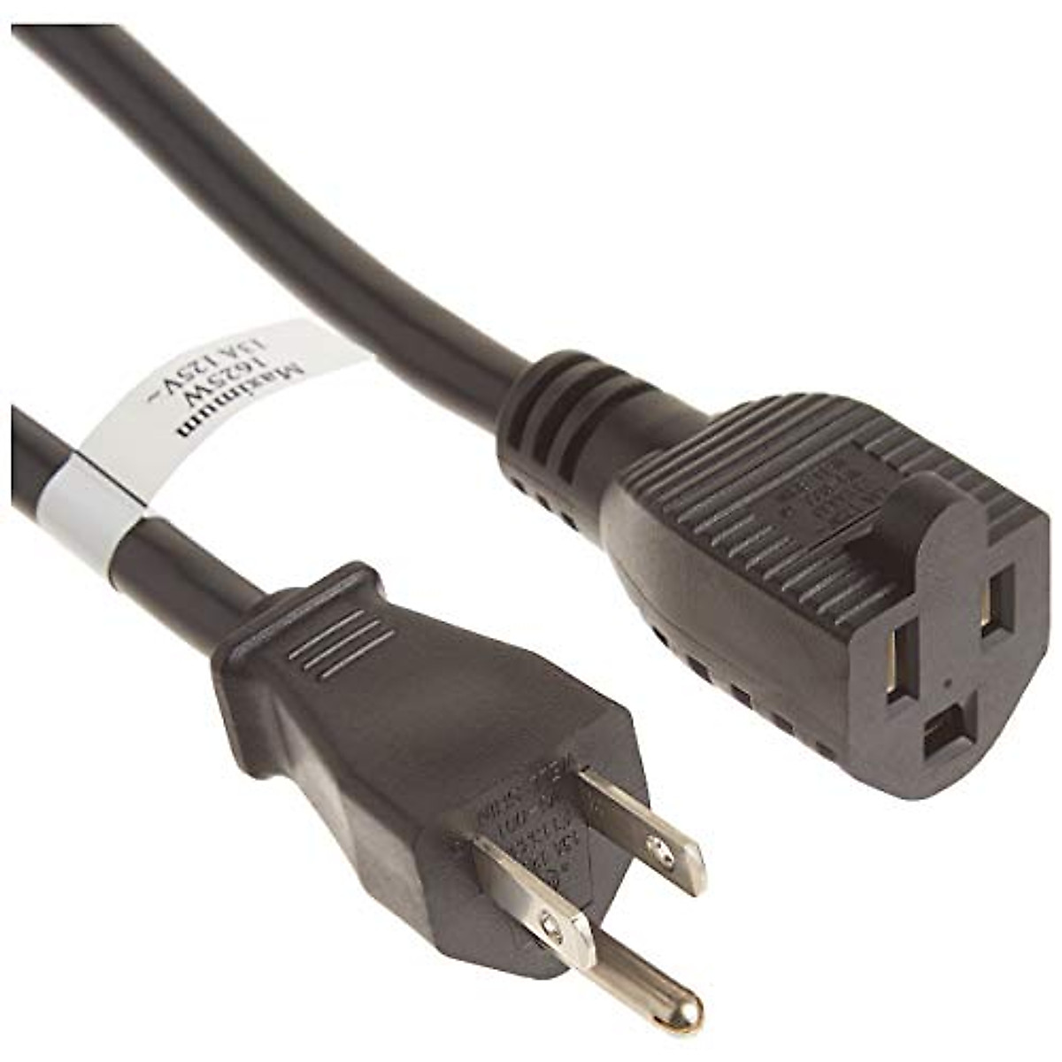 C2G 29930 16 AWG Short Extension Power Cord, 4 Feet (1.21 Meters), Black