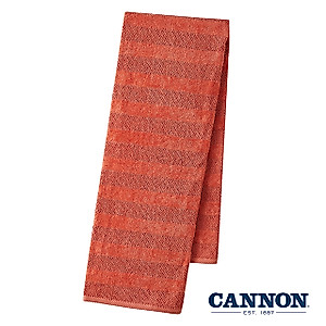 CANNON Shear Bliss Quick Dry 100% Cotton Bath Towels (30" L x 52" W), Slim Lightweight Design, Textured Dual Weave, Low Lint Absorbent (2 Pack, Coral)
