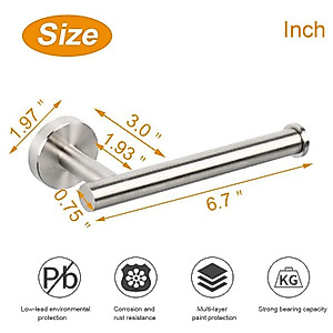 TocTen Toilet Paper Holder-Toilet Paper Roll Holder Wall Mounted for Bathroom, Thicken 304 Stainless Steel Drilling Tissue Paper Dispenser，Toilet Paper Rack for Toilet, Kitchen Office(Brushed Gold)