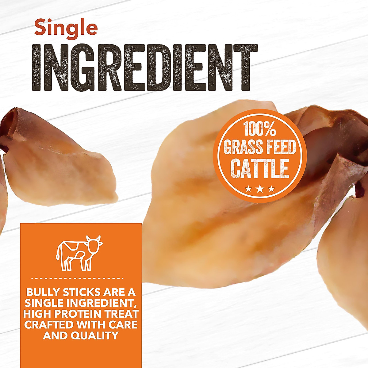 Gaines Pet Natural Cow Ear Dog Treats - Grass-Fed, Free-Range, High Protein, Low Fat, Promotes Dental Health, Suitable for All Dog Sizes and Breeds, 40 Count