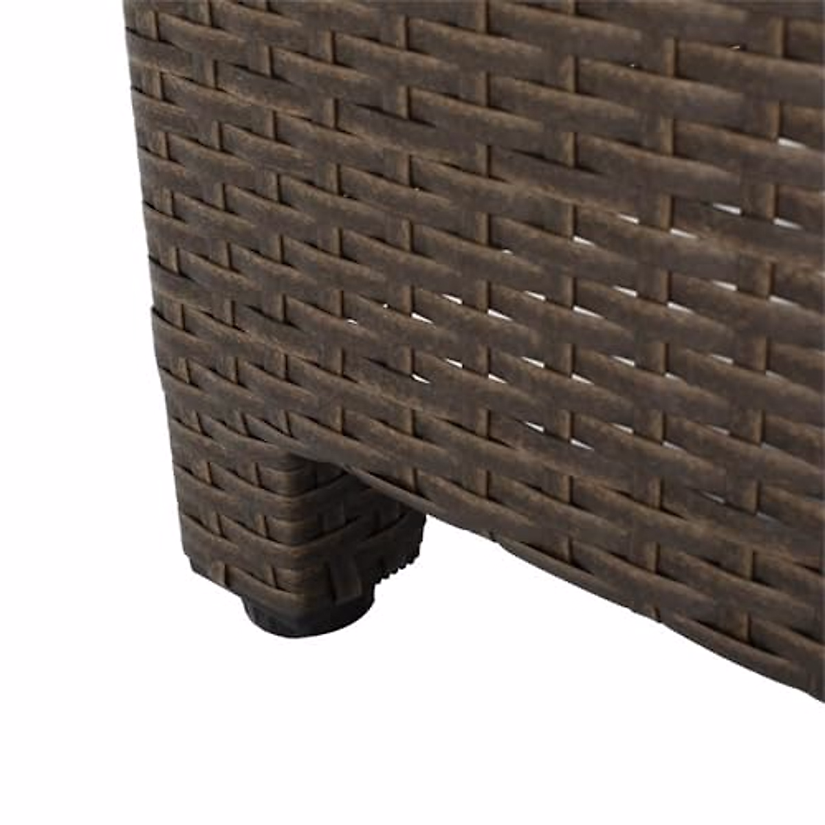 Noble House Puerta Outdoor Wicker Side Table in Light Brown