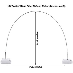 LANGXUN 12ft Table Balloon Arch Kit For Birthday Decorations, Party,Wedding and Graduation Decorations, Christmas Decorations Baby Shower Bachelor Party Supplies (WHite -10ft Balloon Arch)