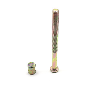 M8 x 90mm Bed Bolt Crib Screws, Futon Screws, binifiMux 8 Set Zinc Plated Hex Drive Socket Cap Furniture Barrel Screws Bolt Nuts