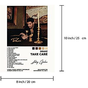 INGVY Take Care Album Cover Poster Family Decorative Painting Wall Art Canvas Posters Hanging Poster Gifts 8x12inch(20x25cm)