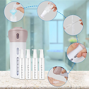 QIUYMEI 19 Pack Travel Bottles Set, Leak Proof Travel Accessories, Refillable Travel Size Toiletries Containers for Shampoo,Sanitizer,Lotions, Skin Care, Makeup Products with TSA Quart Bag