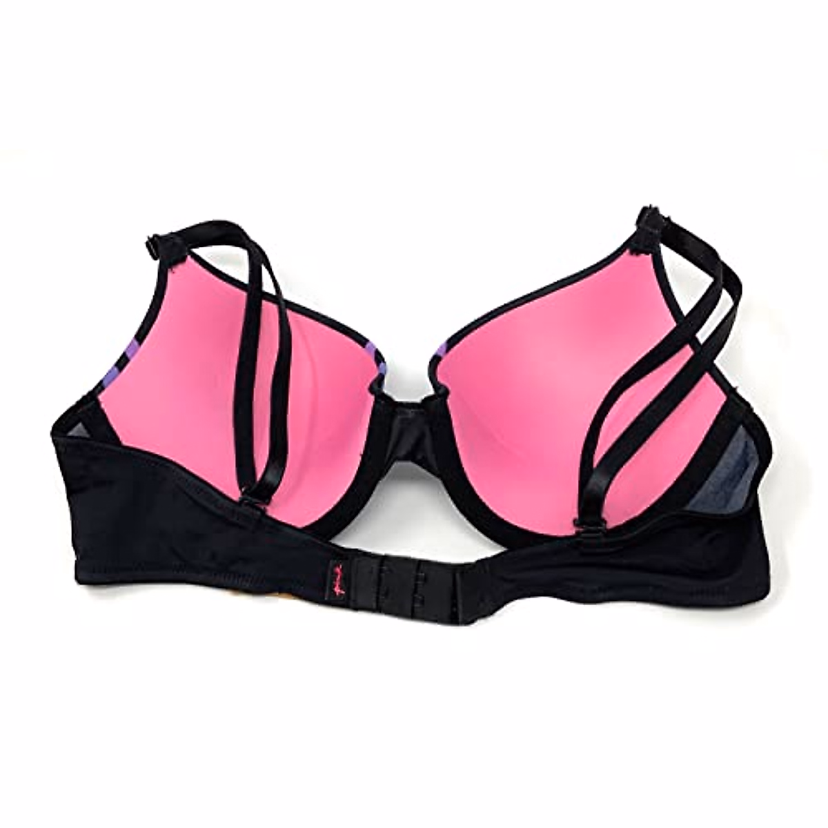 Victoria's Secret Pink Wear Everywhere Push-Up Bra, Black Ombre Logo Blue, 38C