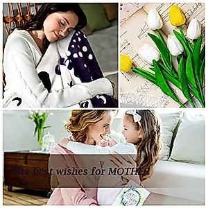 TMEOIIPY Gifts for Mom Blanket, Throw Blanket Gift Set from Daughter Son, Birthday Gifts for Mom, Soft Bed Flannel 60" x 50" Blanket Gift for Mom on Mother's Day Christmas (Purple)