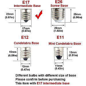EKSAVE E17 LED 10W Light Bulb,80-100W Equivalent,Intermediate Base,Not Dimmable 6000K White 1000LM for Home Lighting, Ceiling Fan(Pack of 4)