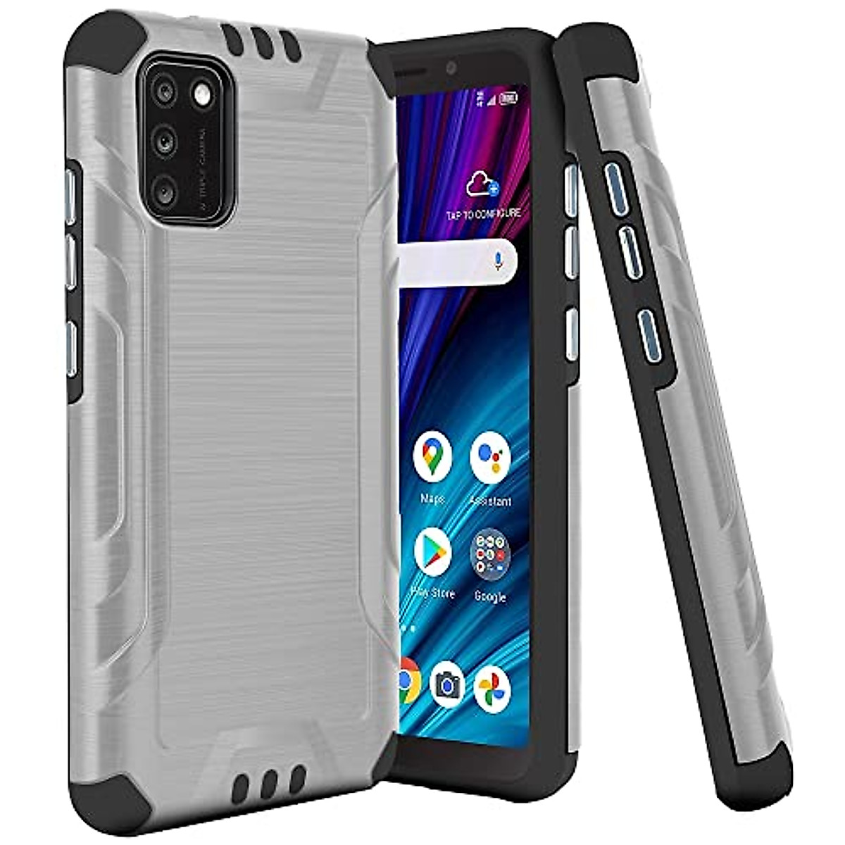 HRWireless Compatible for TCL A3X A600DL Phone Case 6.0" (X Version Only) TCL A3X Case with Premium Original Minimalistic Design for Shock Absorption, Accidental Drops, Scratches, Hybrid Unisex