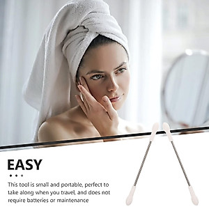 SUPVOX 2Pcs Facial hair remover stainless steel hair removal spring from upper lip chin cheeks and neck