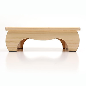 kayimu Wooden footstool with anti slip gasket at the bottom, no assembly required. Can be used for crowds, children, elderly, places, kitchensbathrooms, bedrooms, bedside, as well as toilet footstools