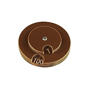 LITKO Circle Combat Dials | Wound Health Tracker | Life Counter | Tabletop Games | Collectible Card Games | Living Card Games | Role Playing | RPG | 0-100 (Brown)