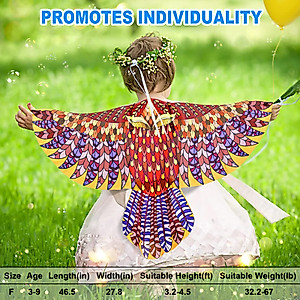 iROLEWIN Bird-Costume-Owl-Wings for Kids Eagle-Parrot Wings Costume as Boys Girls Party Gifts Play Dress Up with Headband Brown