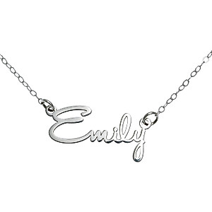 AJ's Collection Name Necklace Personalized Sterling Silver Custom Name Necklace