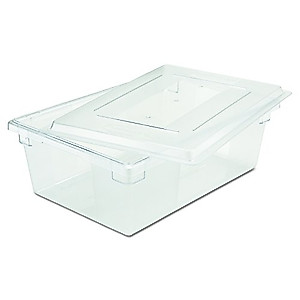 Rubbermaid Commercial 3300CLE Food/Tote Boxes, 12 1/2 gal, 26 w x 18 d x 9 h, Clear