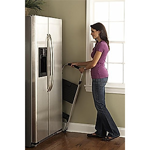 Cosco Signature Step Stool Two-Step Aluminum Step Stool with Plastic Steps