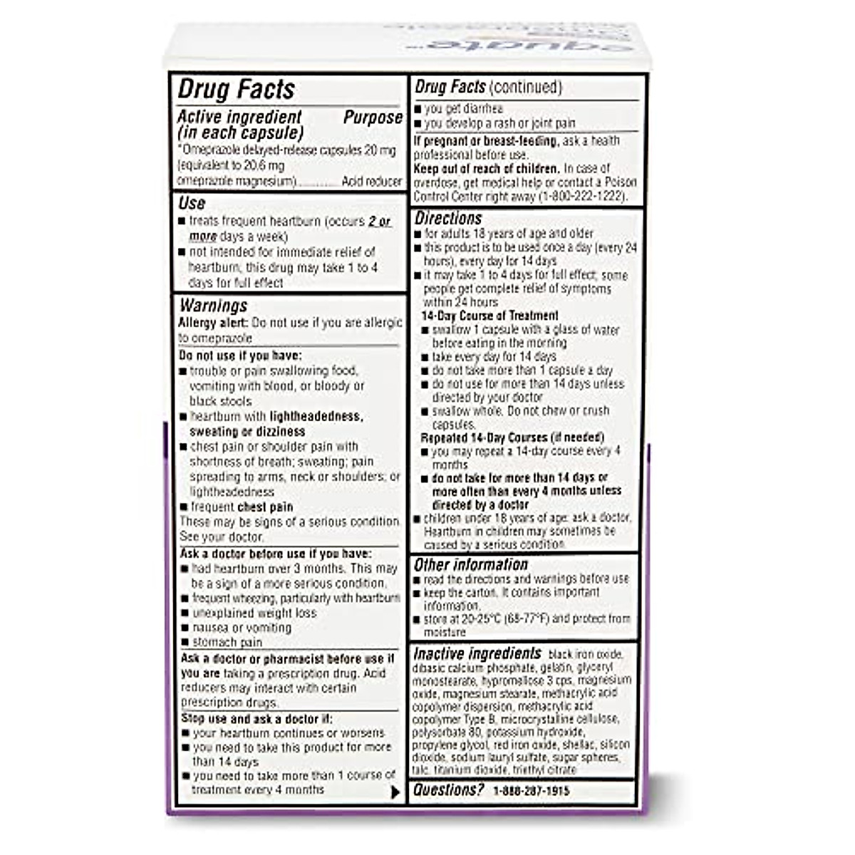 Omeprazole Delayed-Release Capsules, 20 mg. Includes Luall Fridge Magnet + Equate Omeprazole Delayed Release Tablets 20 mg (Capsules, 42)