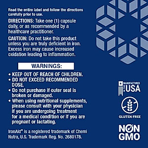 Life Extension Iron Protein Plus – Highly Absorbable Form of Irons Supplement for Red Blood Cell & Protein Production – Once Daily - Gluten-Free, Non-GMO, Vegetarian – 100 Capsules