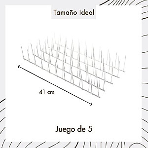 Bird Blinder Plastic Bird Spikes - Polycarbonate Deterrent for Pigeons and Other Small Birds - Bird Nest Prevention, Bird Repellent Outdoor Devices (16 Foot Coverage)