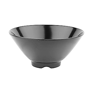 G.E.T. 0180-BK-EC Melamine Rice/Cone Bowl, 8 Ounce, Black (Set of 4)