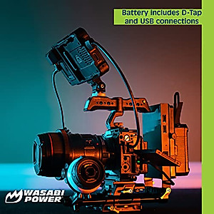 Wasabi Power V Mount/V Lock Battery (95Wh, 14.4V, 6600mAh) Rechargeable Li-ion Battery for Broadcast Video Camcorder, Compatible with Sony HDCAM, XDCAM, Digital Cinema Cameras and Other Camcorders