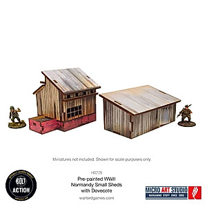 Micro Art Studio: WW2 Normandy Small Sheds with Dovecote HDF Prepainted Terrain