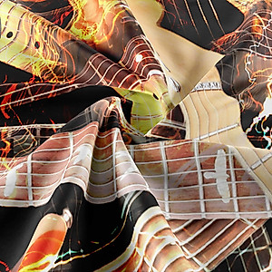 Music Tapestry, Guitar Musical Tapestry Wall Hanging for Bedroom, Instrument Rock Style Lover Tapestry Home Decor (80"W X 60"H)