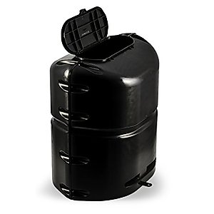 Camco Single RV Propane Tank Cover | Features a Removable Top Panel, a Heavy-Duty Polymer Construction, and Fits 20lb. Steel Single Tanks (40578), Black
