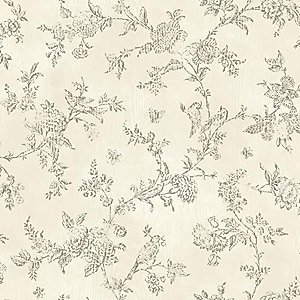 Brewster CCB02193 French Nightingale Cream Trail Wallpaper