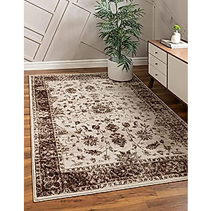 Unique Loom Rushmore Collection Area Rug - Lincoln (10' x 14' Rectangle, Cream/Beige)